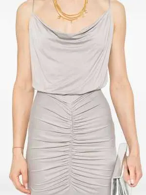 Elisabetta Franchi Gathered Sleeveless Gown
