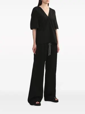 Rick Owens V-neck T-shirt - Black