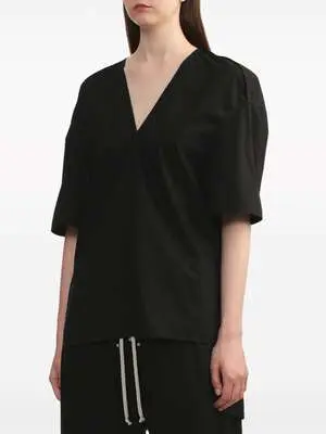 Rick Owens V-neck T-shirt - Black