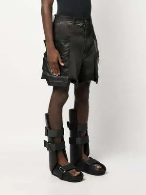 Rick Owens Stefan Panelled Cargo Shorts - Black