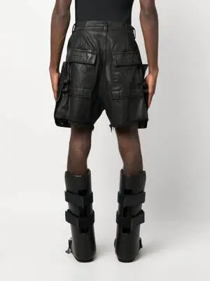 Rick Owens Stefan Panelled Cargo Shorts - Black
