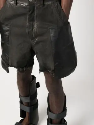 Rick Owens Stefan Panelled Cargo Shorts - Black