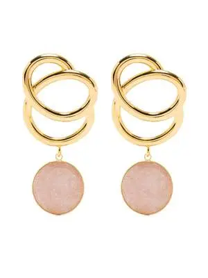 DESTREE Sonia Icon Stone Drop Earrings - Gold