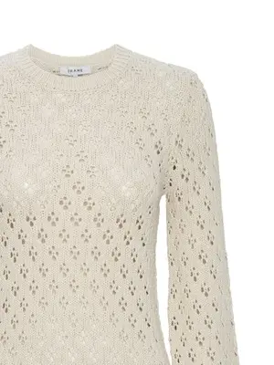 FRAME Crochet Organic Cotton-silk Shift Dress