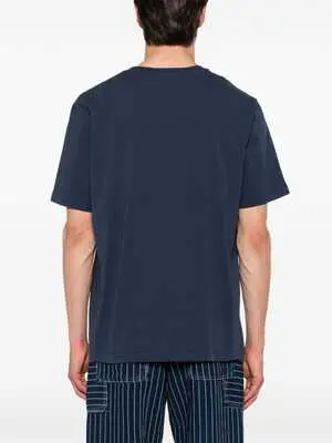 Maison Kitsuné Fox-motif Cotton T-shirt - Blue