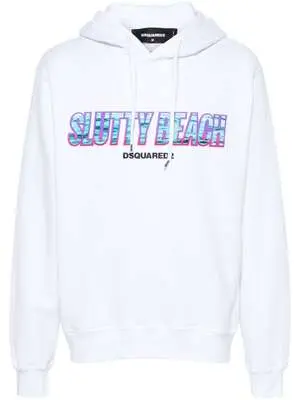 Dsquared2 Cool Fit Cotton Hoodie - White
