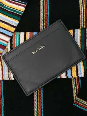 Paul Smith Artist Stripe Socks And Cardholder Set - Black