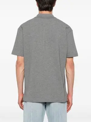 Maison Kitsuné Fox-motif Polo Shirt - Grey