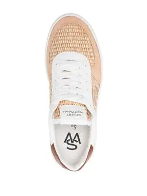 STUART WEITZMAN Courtside Raffia Sneakers - Neutrals