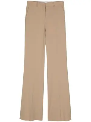 Sportmax Oxalis Wool Flared Trousers - Neutrals