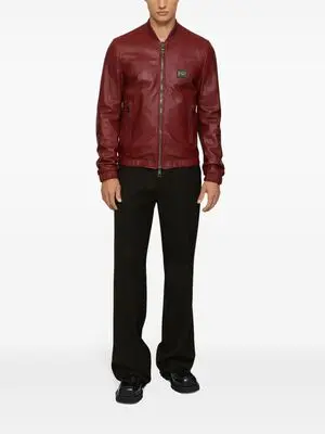 Dolce & Gabbana Leather Jacket - Red