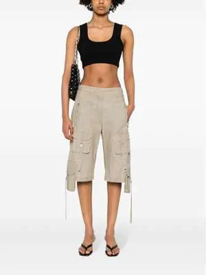 Alexander Wang Embossed-logo Cropped Tank Top