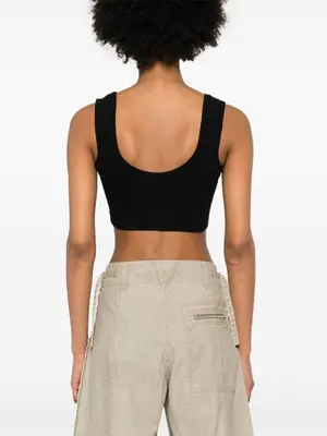 Alexander Wang Embossed-logo Cropped Tank Top