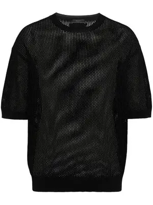 Prada Open-knit Short-sleeved Jumper