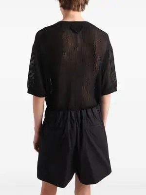 Prada Open-knit Short-sleeved Jumper
