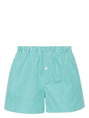 MODES Gingham-check Cotton Boxers - Green