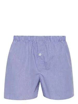 MODES Gingham-check Cotton Boxers - Blue