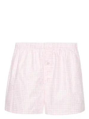 MODES Gingham-check Cotton Boxers - Pink