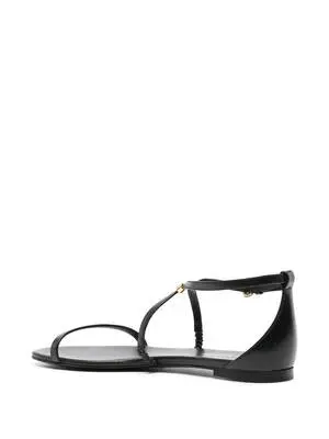 Alexander McQueen Ankle-strap Leather Sandals - Black