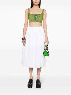 Marni Bleached Denim Crop Top