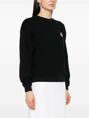 Maison Kitsuné Fox-appliqué Sweatshirt - Black