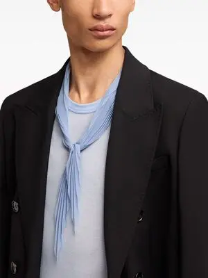 AMI Paris Plissé-effect Crepe Scarf