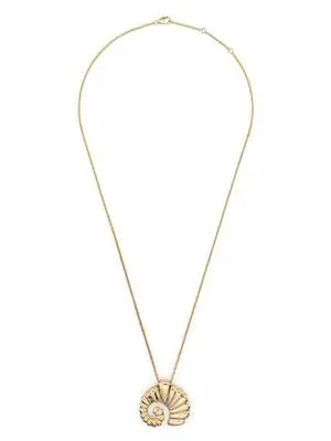 Yvonne Léon 9kt Yellow Elephant Coquillage Pendant Necklace