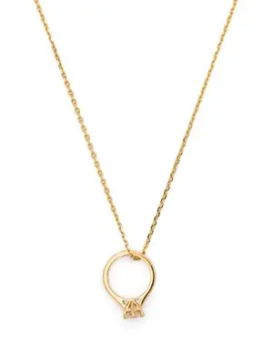 Yvonne Léon 18kt Yellow Diamond Pendentif Fiancailles Necklace - Gold