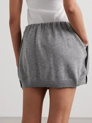 Sasuphi Ruched Cashmere Mini Skirt