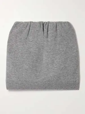 Sasuphi Ruched Cashmere Mini Skirt