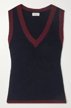 Dries Van Noten Wool-blend Sweater Vest Black
