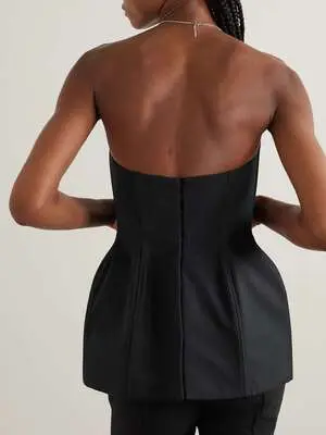 Magda Butrym Grain De Poudre Cotton Bustier Top
