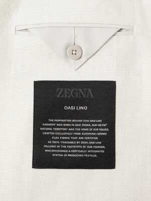 Zegna Mandarin-collar Unstructured Linen Blazer