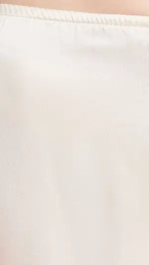 LESET Barb Wide Leg Satin Pants - Creme