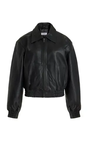 WORN VINTAGE Leather Bomber Jacket
