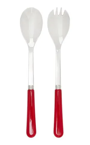 SABRE Two-piece Pop Stainless Steel Salad Set Red