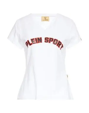 Plein Sport V Neck T-shirts For Women