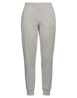 EA7 Light Cotton And Elastane Track Pants - Grey