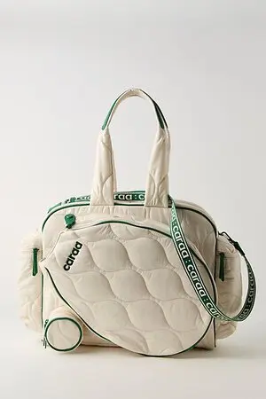 CARAA Quilted Tennis Duffle - Ivory Kelly