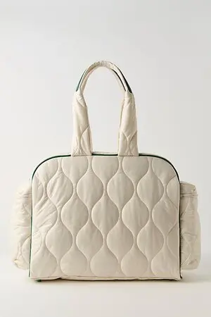 CARAA Quilted Tennis Duffle - Ivory Kelly