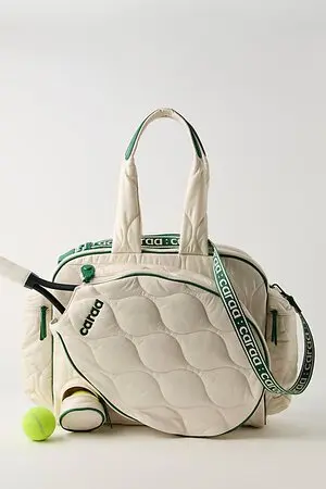 CARAA Quilted Tennis Duffle - Ivory Kelly