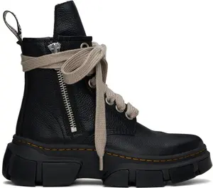 Rick Owens Rick Owens Black Dr. Martens Edition 1460 DMXL Jumbo Lace Boots - 009 Black