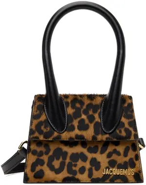 Jacquemus JACQUEMUS Le Chiquito Moyen Shoulder Bag - 8bq Leopard Brown
