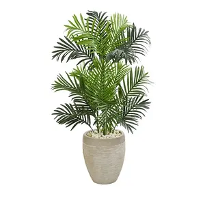 NEARLY NATURAL Artificial Paradise Palm Tree In Planter - Green