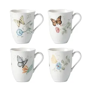 LENOX Butterfly Meadow Mug, Set Of 4 - White