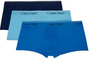 Calvin Klein Calvin Klein Underwear Three-Pack Blue Boxers - 400–blue Trio Blues