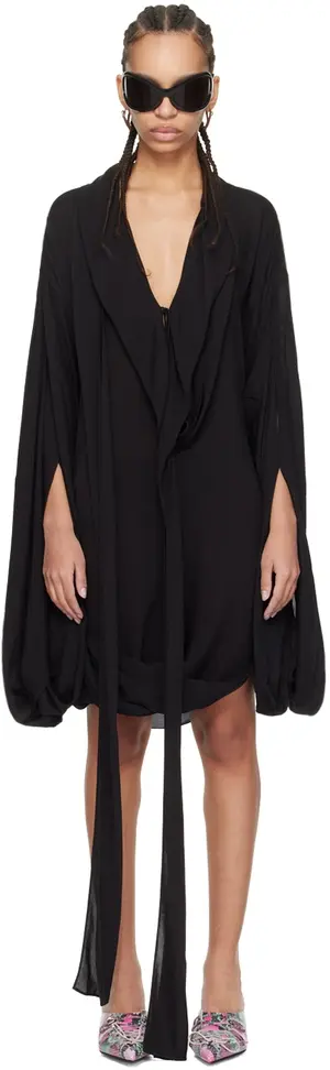 Acne Studios Acne Studios Draped Minidress - 900 Black