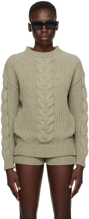 Max Mara Max Mara Taupe Acciaio Sweater - 5 Kaki