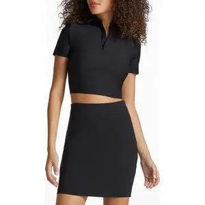 Commando Neoprene Crop Polo