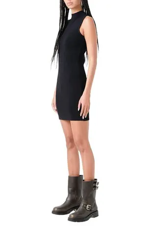 GREY LAB Sleeveless Ribbed Mini Sweater Dress